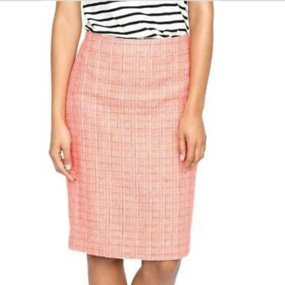 J. Crew | Skirts | J Crew Neon Tweed No 2 Wool Pencil Skirt | Poshmark